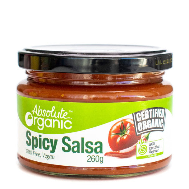 Absolute Organic Salsa Spicy 260g – Unique Wholefood