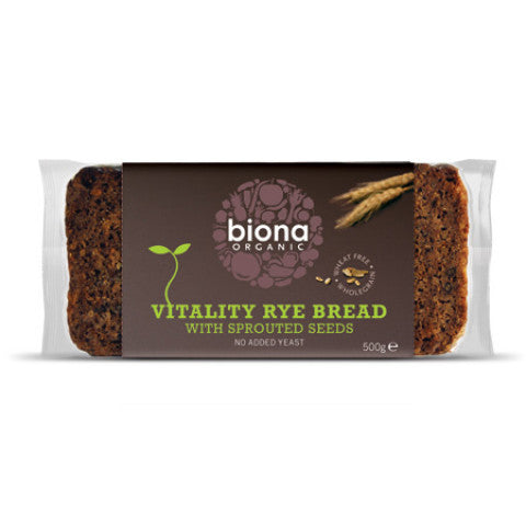 Biona Rye Bread with Sprouted Seeds 500g – Unique Wholefood