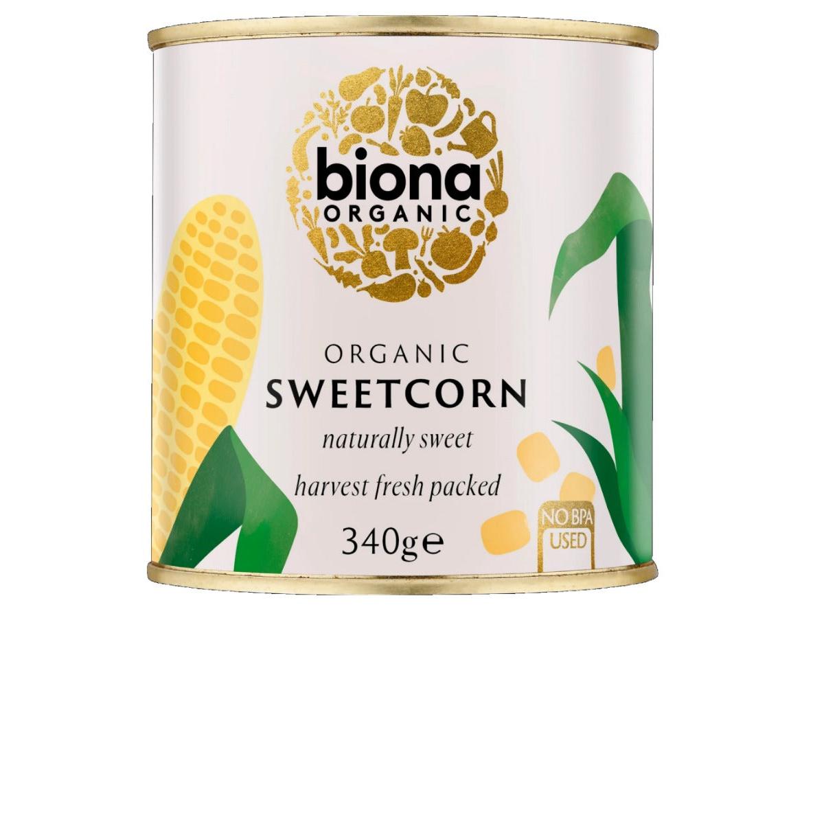 Biona Sweetcorn 340g – Unique Wholefood