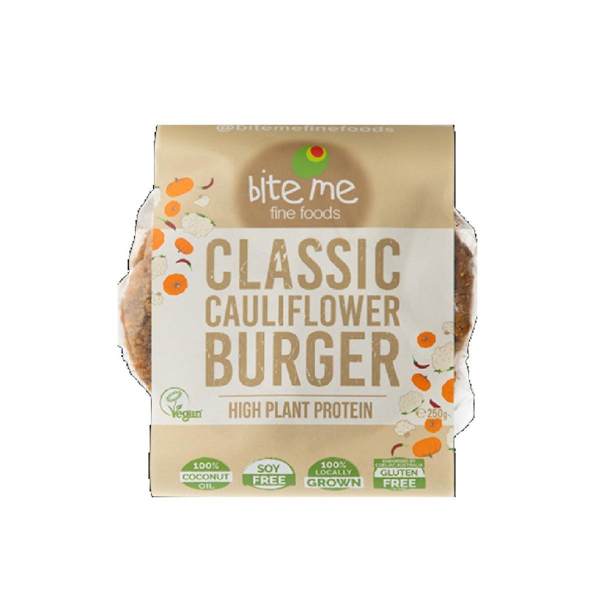Bite Me Classic Cauliflower Burger 250g – Unique Wholefood