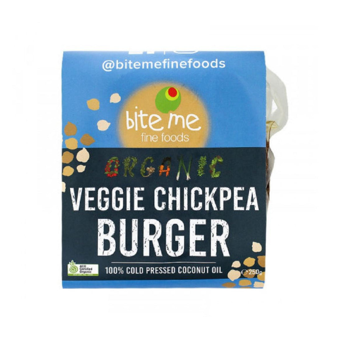 Bite Me Organic Veggie Chickpea Burger 250g – Unique Wholefood