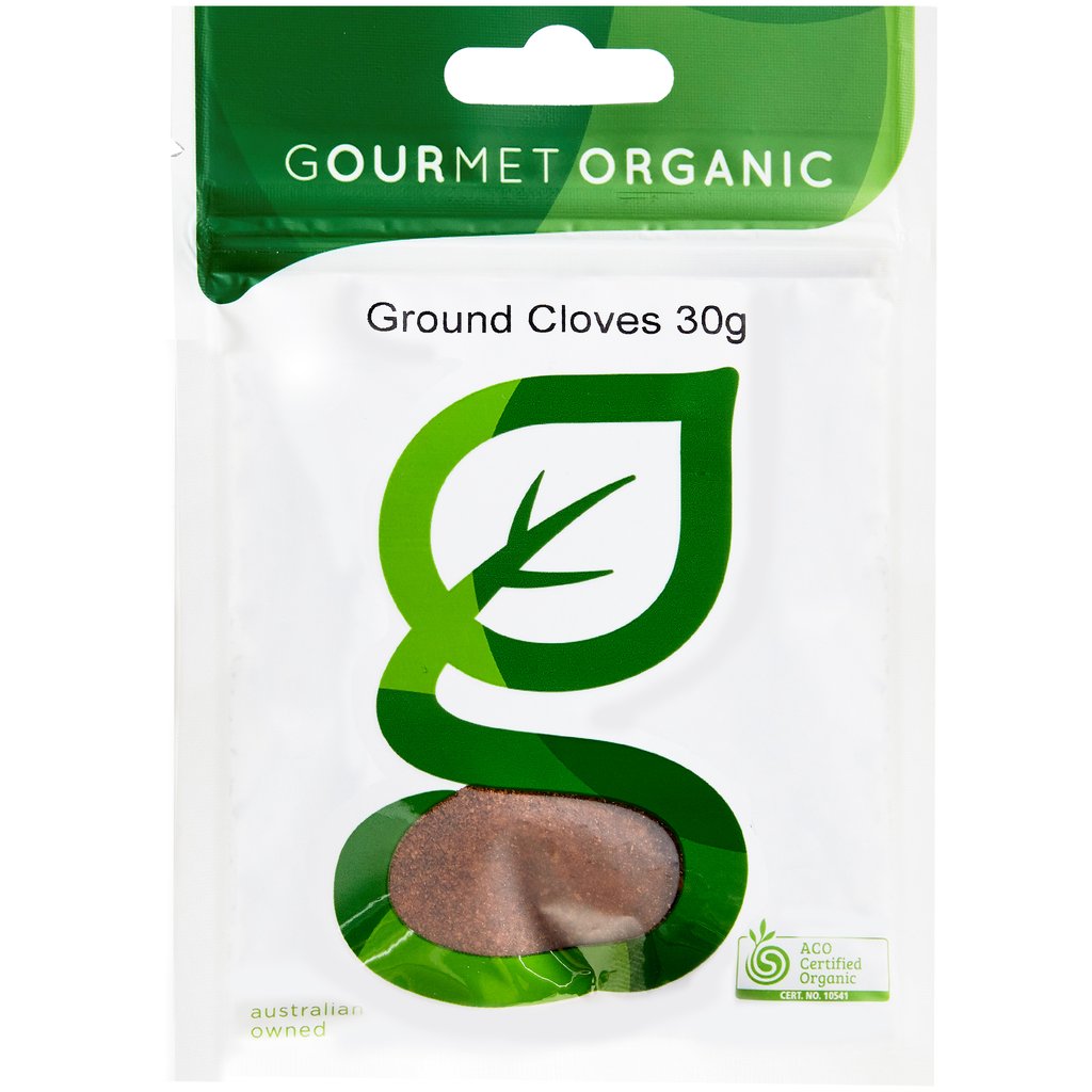 Gourmet Organic Ground Cloves 30g – Unique Wholefood