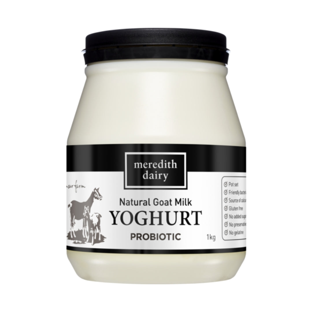 Meredith Dairy Natural Goat Milk Yoghurt Probiotic 1Kg – Unique Wholefood