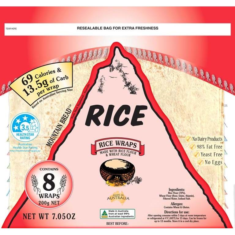 Mountain Bread Rice Wraps 200g – Unique Wholefood