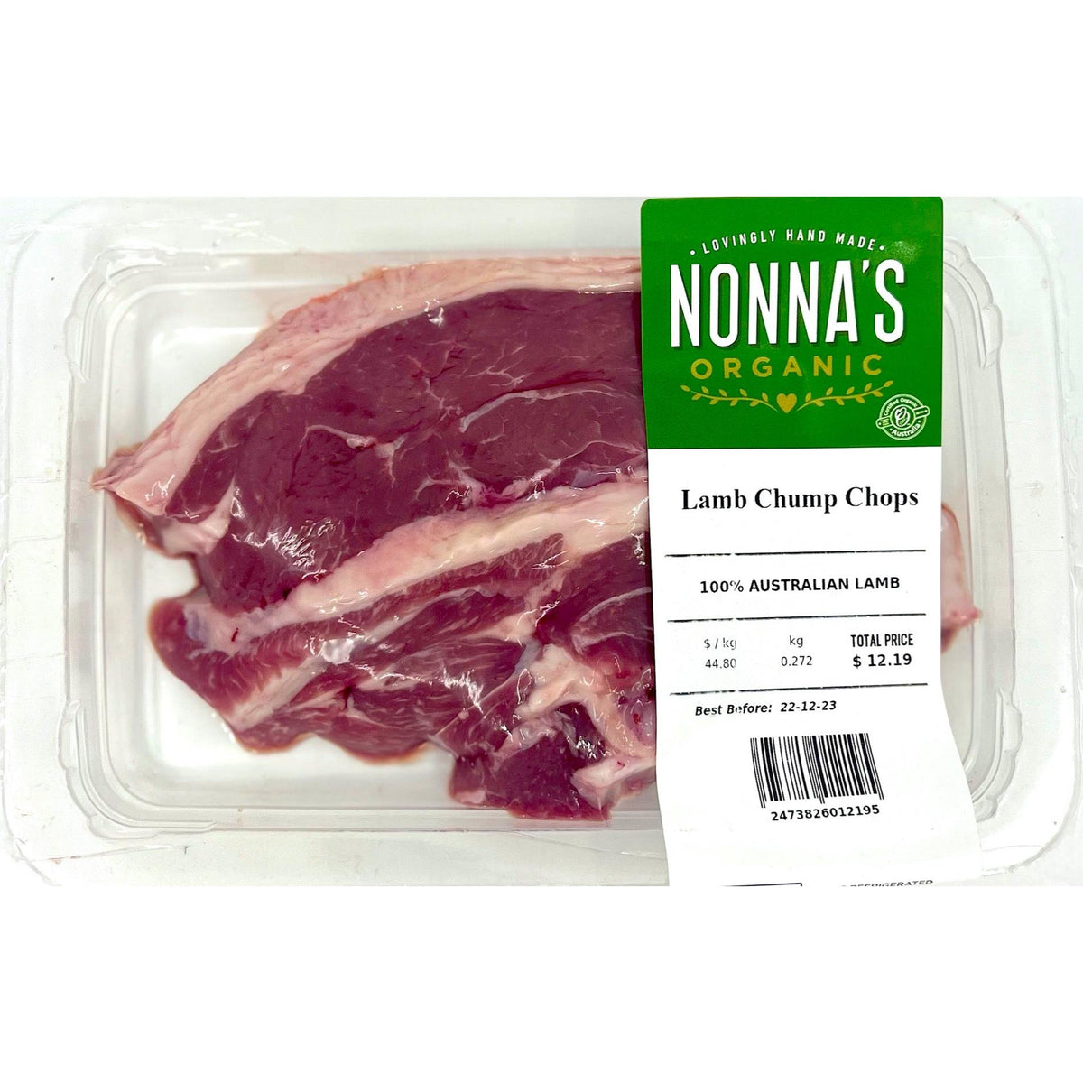 Nonna's Organic Meat Lamb Chump Chops Per Kg – Unique Wholefood
