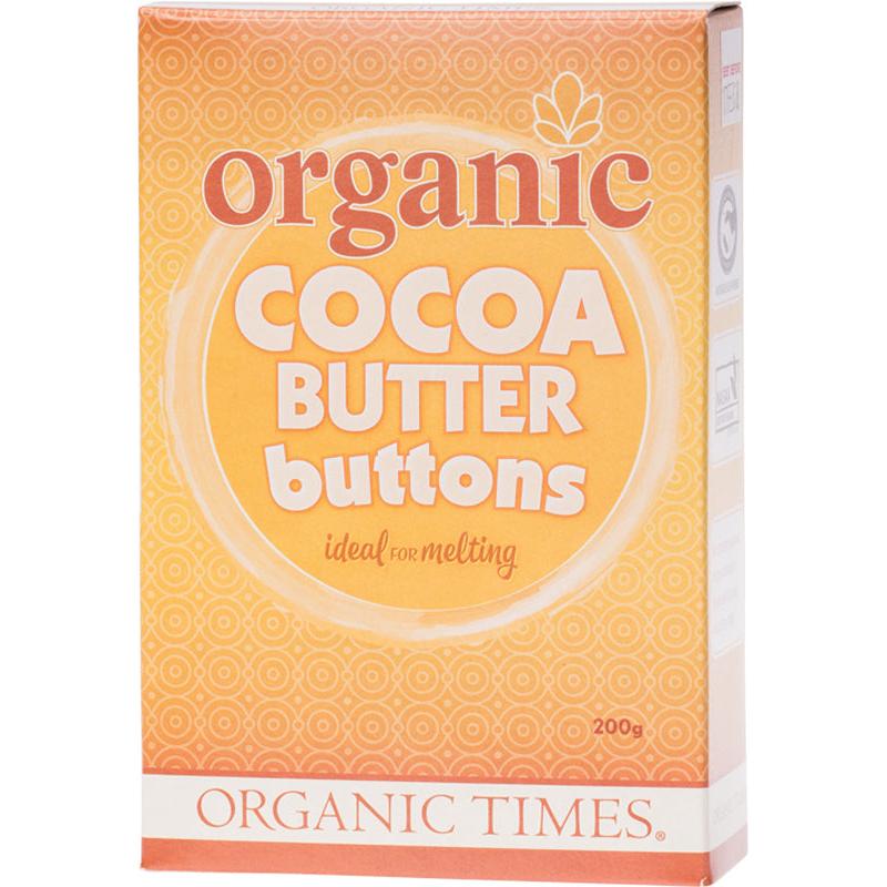 Organic Times Cocoa Butter Button 200g – Unique Wholefood