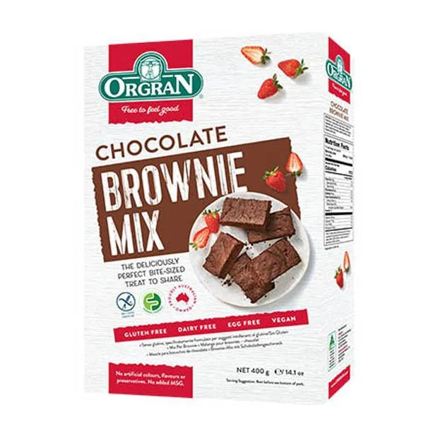 Orgran Chocolate Brownie Mix 400g – Unique Wholefood