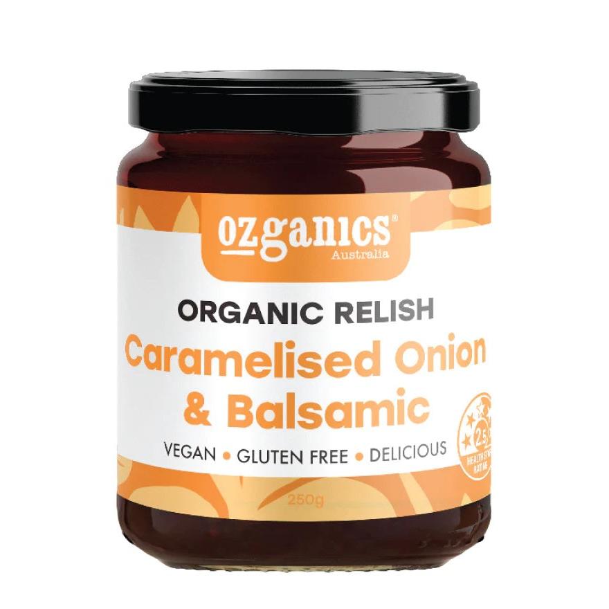Ozganics Oz Relish Car Onion Balsamic 250G – Unique Wholefood