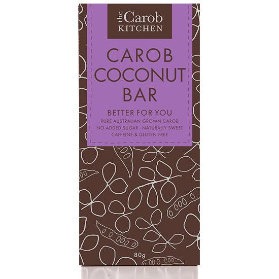 The Carob Kitchen Carob Bar Coconut 80g – Unique Wholefood