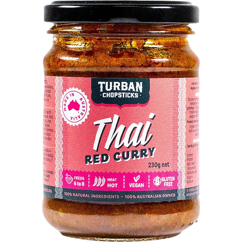 Turban Chopsticks Curry Paste Thai Red Curry 230g – Unique Wholefood