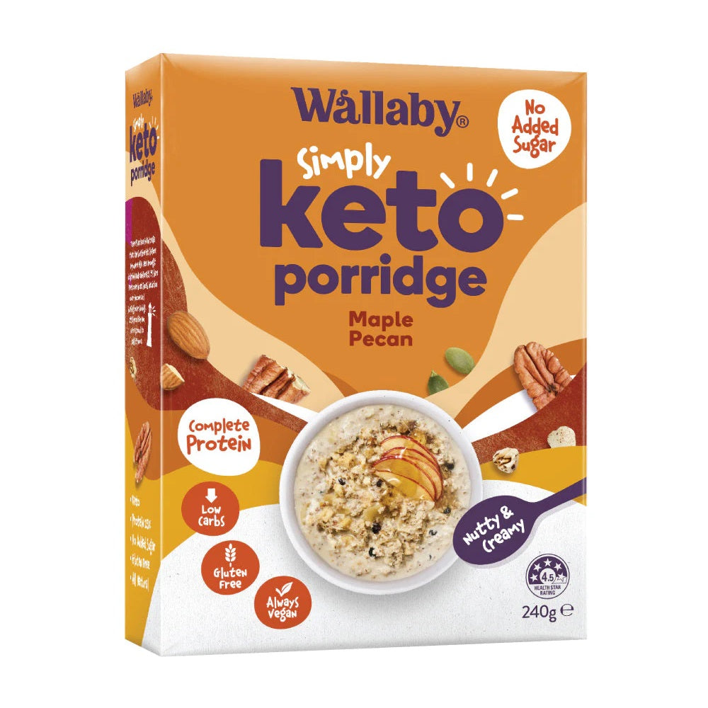 Wallaby Wallaby Porridge Keto Maple 240g – Unique Wholefood
