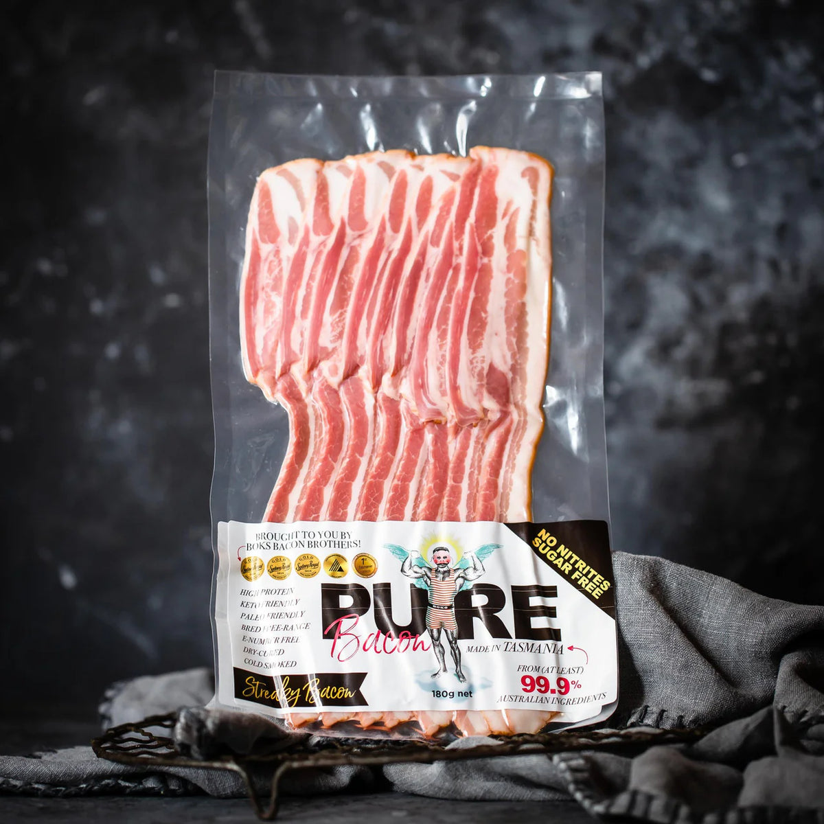 Pure Bacon Streaky Bacon 180g – Unique Wholefood